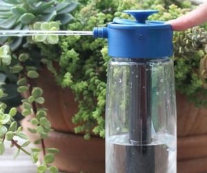 Aquabot bottle insert for delivering pressurized water flow