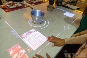 Whirlpool conceptualizes an interactive touchscreen cooktop